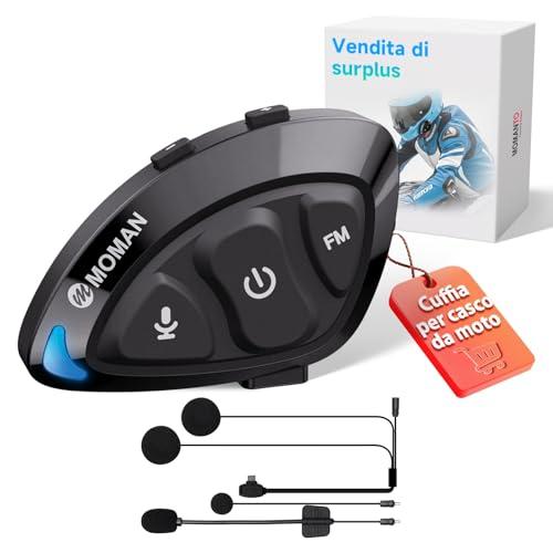 Moman Auricolare Moto-Ultra-Leggero, RS-S Cuffie Casco da Moto con ...
